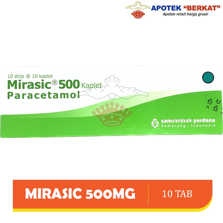 Jual MIRASIC 500 MG STRIP 10 KAPLET / PARACETAMOL / SAKIT GIGI | Shopee ...