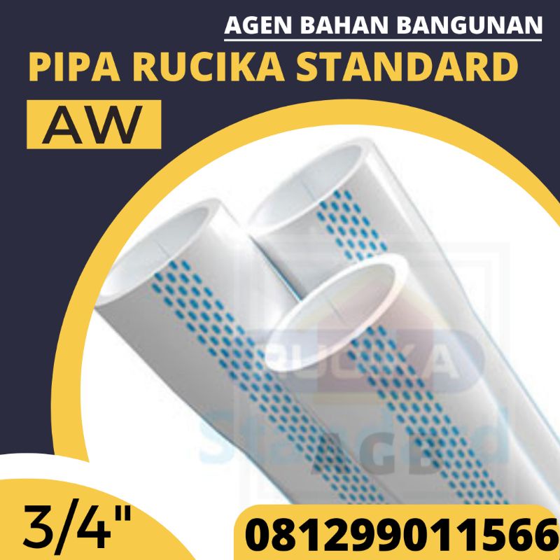 Jual Pipa PVC 3/4" Inch Rucika Standard / Pipa Rucika Wavin / Pipa ...