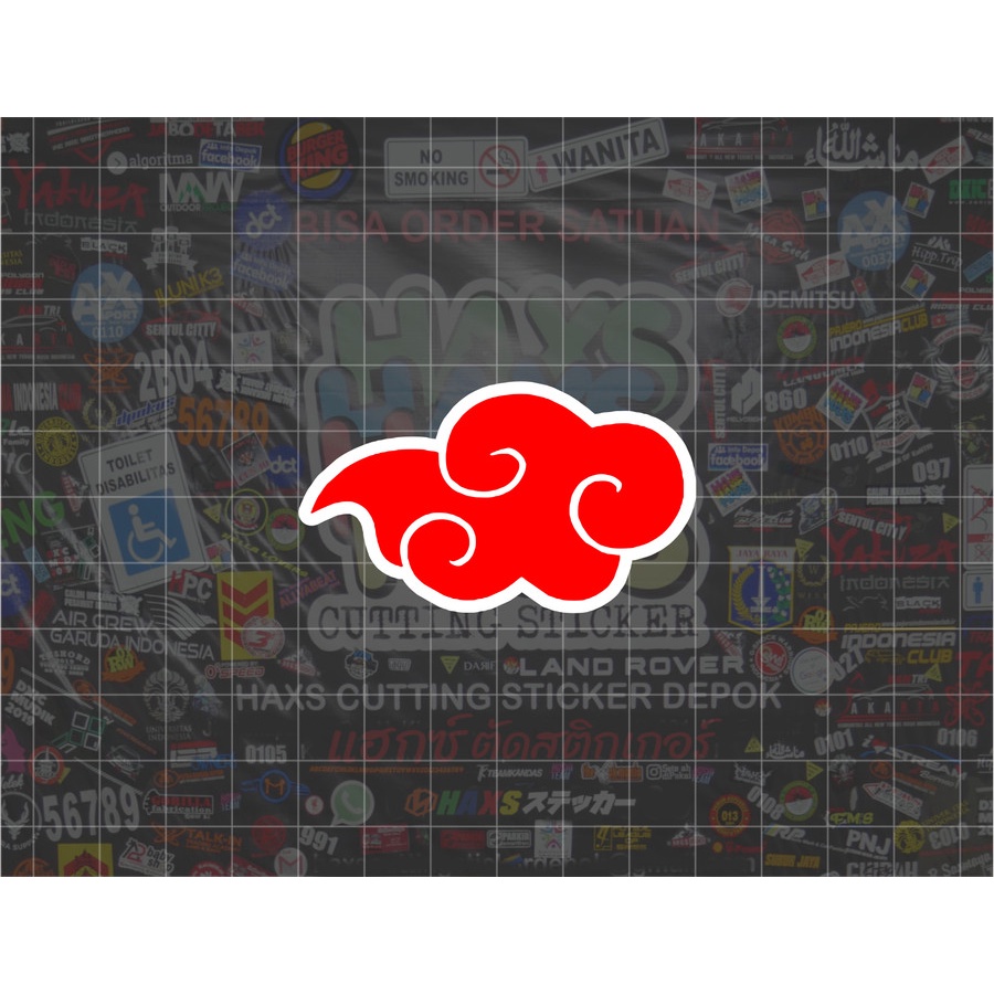 Jual Cutting Sticker Awan Akatsuki Ukuran 6 Cm Untuk Motor Mobil ...