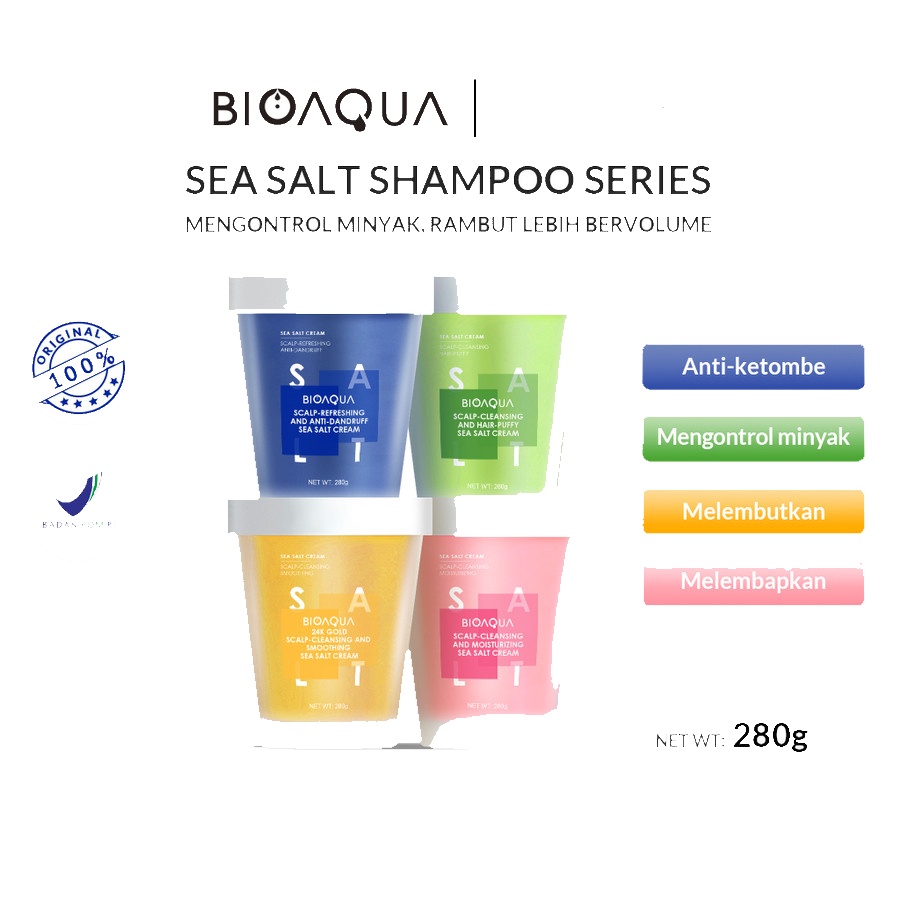 Jual BIOAQUA Scalp Sea Salt Shampoo 280g | Shopee Indonesia