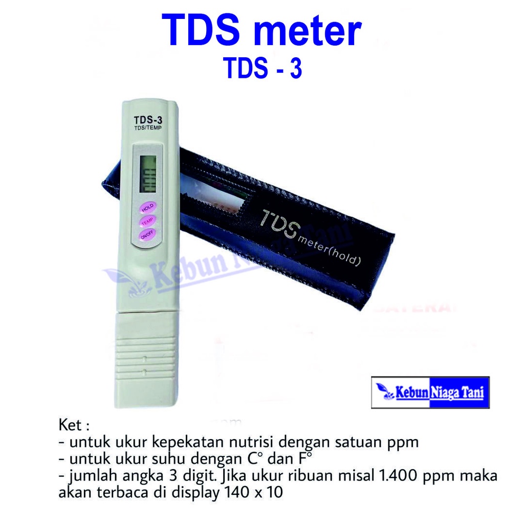 Jual TDS-3 meter - Total Dissolved Solids (TDS) meter - TDSmeter ...