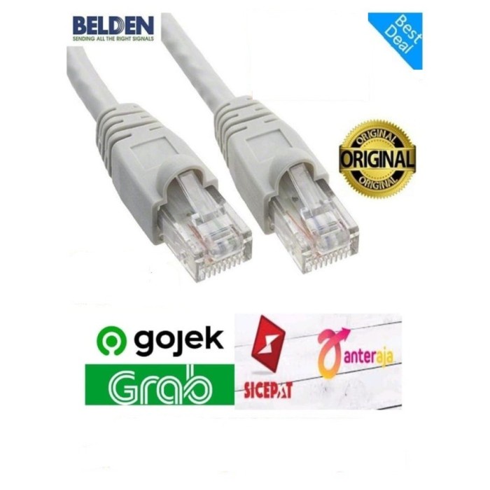Jual Kabel Lan Belden Cat 5E Usa 25 Meter Siap Pakai/25M / 25Meter Utp ...