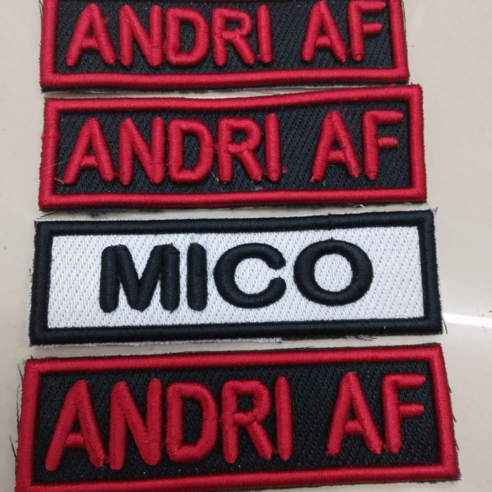 Jual Patch Bordir Nama Timbul Custom Satuan | Shopee Indonesia