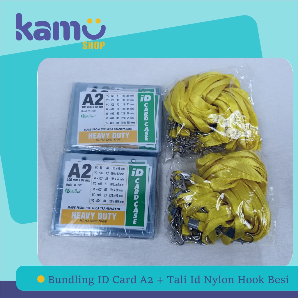 Jual BUNDLING 40 PCS ID CARD A2 + 40 PCS Tali ID Nylon Hook Besi ( NYLK ...
