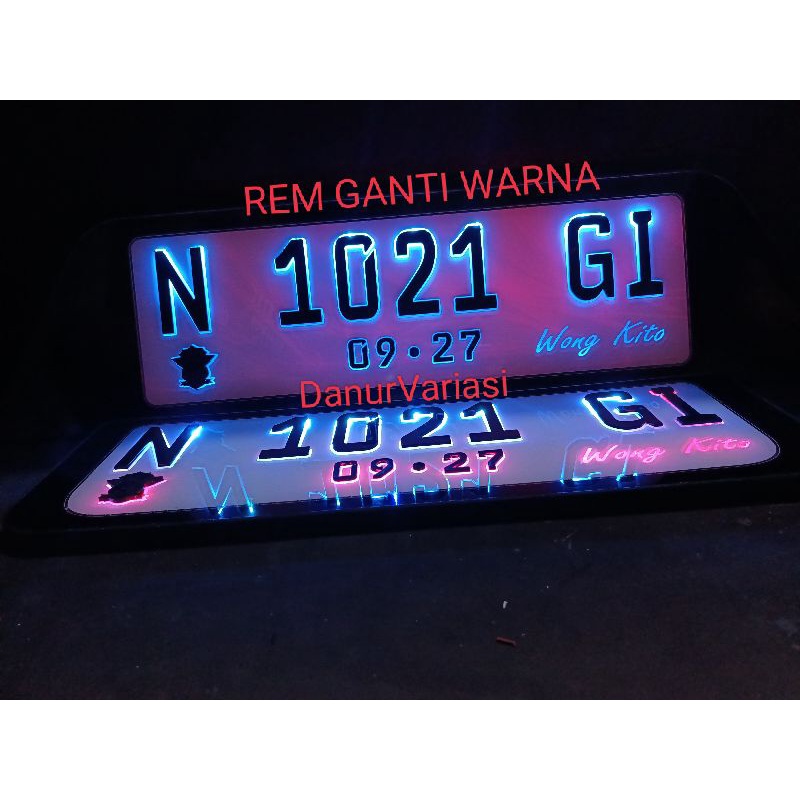 Jual Plat Nomor Mobil Nyala Led Timbul Mewah Bahan Akrilik (KUALITAS MODEL LEKUK BODY) | Shopee ...