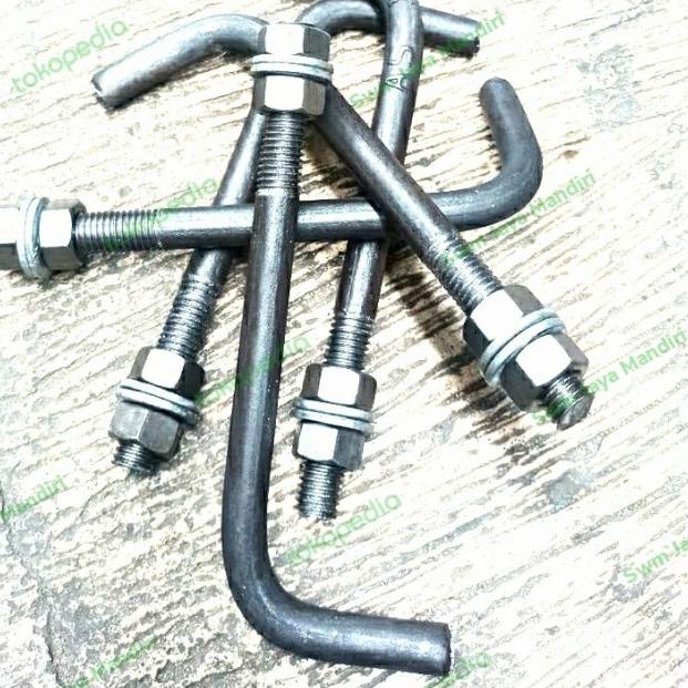 Jual angkur L beton | m12 X 25 cm | anchor besi beton L hitam | Shopee ...