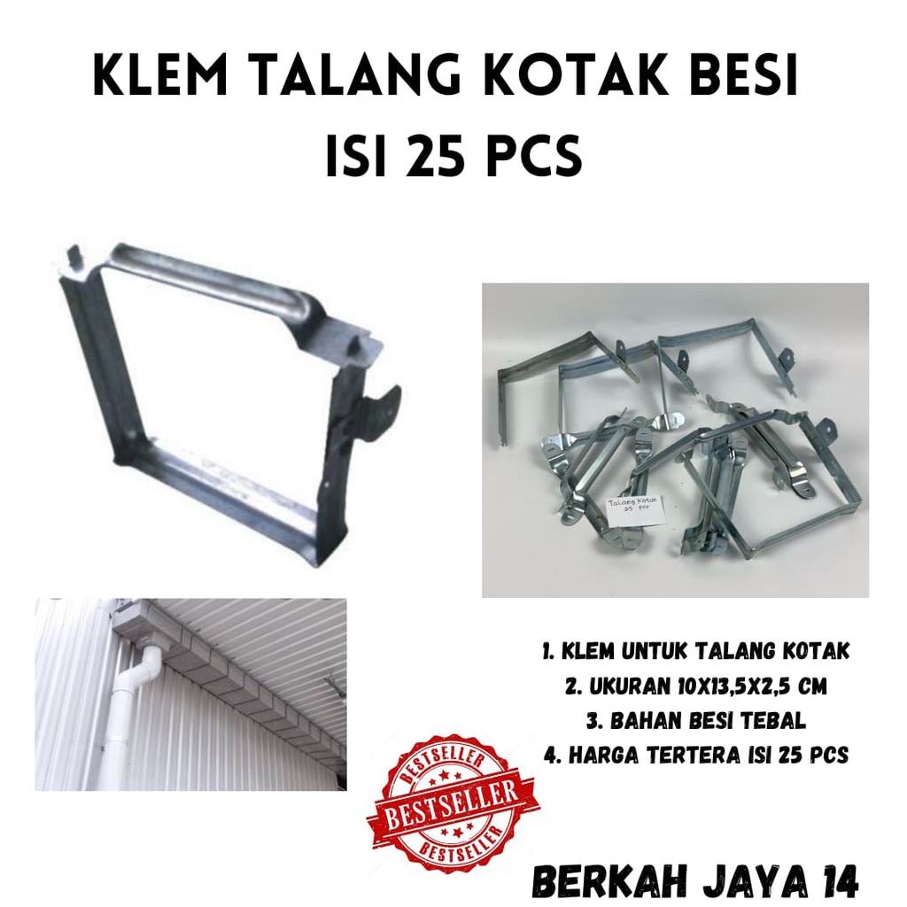 Jual KLEM TALANG KOTAK PVC ISI 25 PCS CANTOLAN GANTUNGAN PIPA PROMO ...