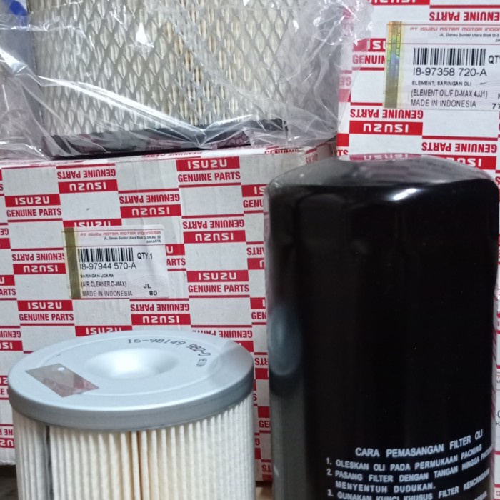 Jual filter udara solar oli saringan isuzu dmax 4jj harga 3 ITEM ...