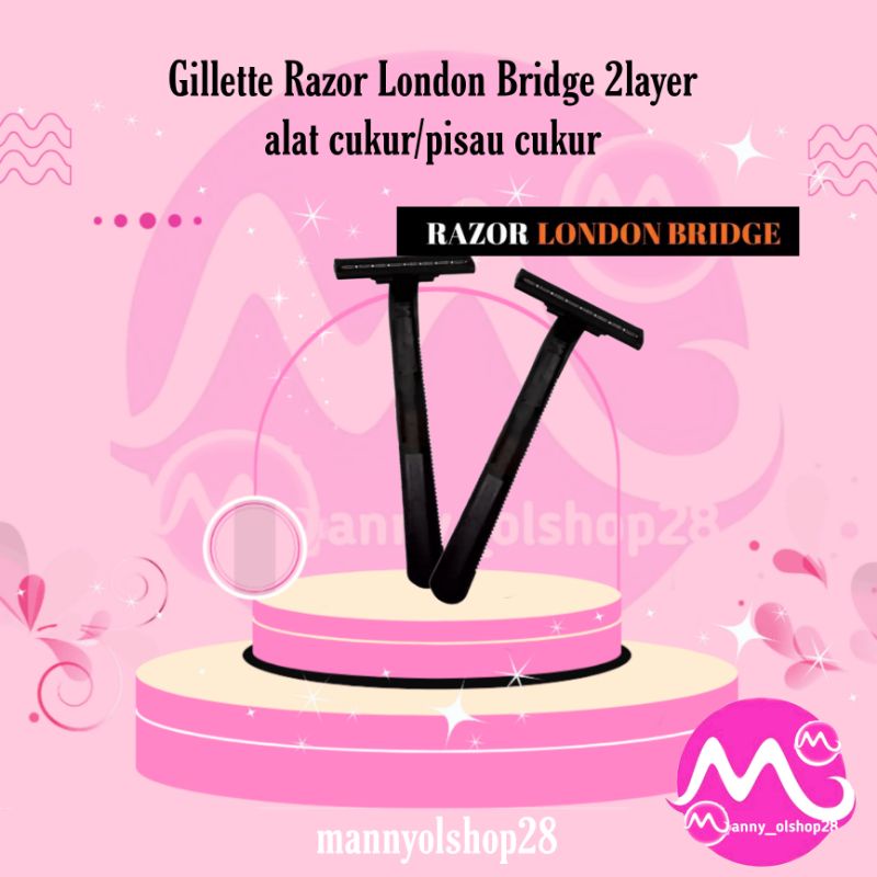Jual Gillette Razor London Bridge 2layer alat cukur/pisau cukur ...