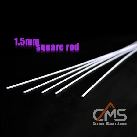 Jual ABS Square Bar 1,5MM / Stick Plastik Kotak Padat 1.5MM, Panjang ...