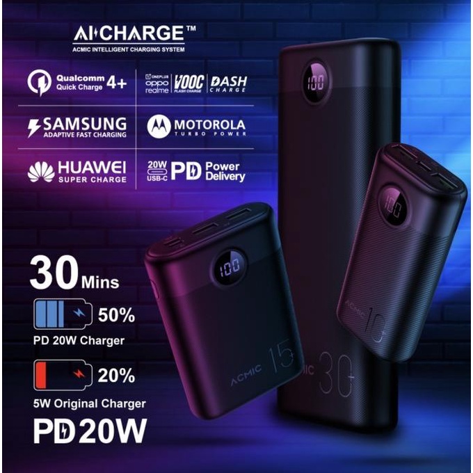 Jual ACMIC DIGIMAX 10 SUPERMINI POWERBANK 10000MAH - NO KABEL ...