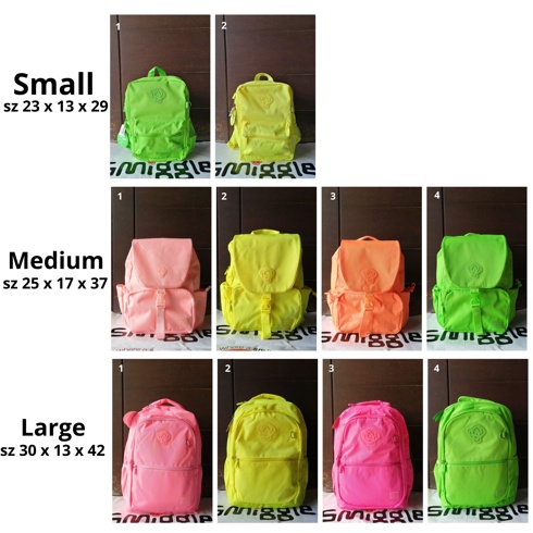 Jual Smiggle Neon / Sorbet macaron backpack teeny | Shopee Indonesia