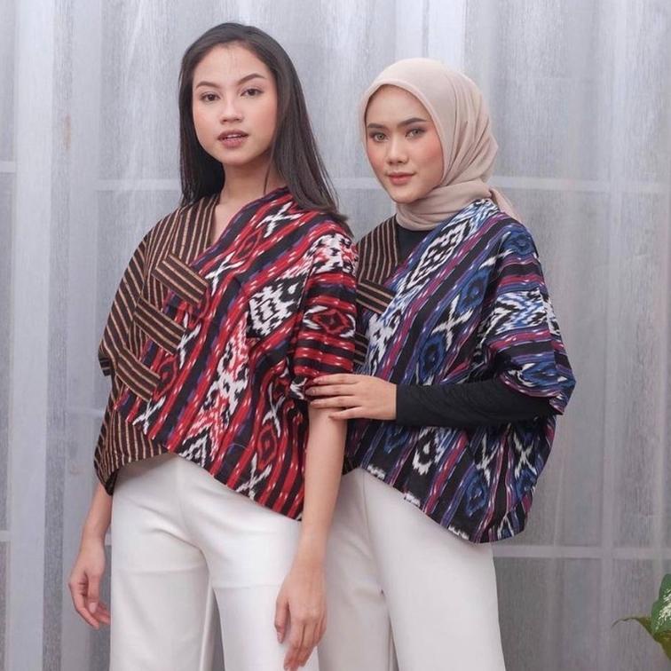 Jual CROP TOP TENUN ETNIC KANTOR DEBBY BATIK KAMPUS {DBS.18Oc22y} | Shopee Indonesia