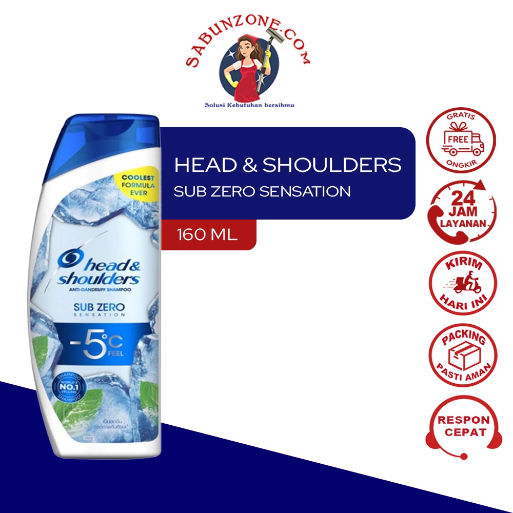 Jual Shampo Anti Ketombe Head & Shoulders Sub Zero 160 ml | Shopee ...