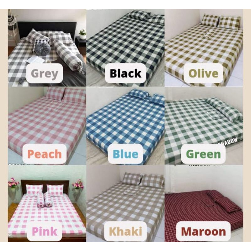 Jual Sprei aesthetic kotak T20 /sprei kekinian/sprei murah/sprei ...