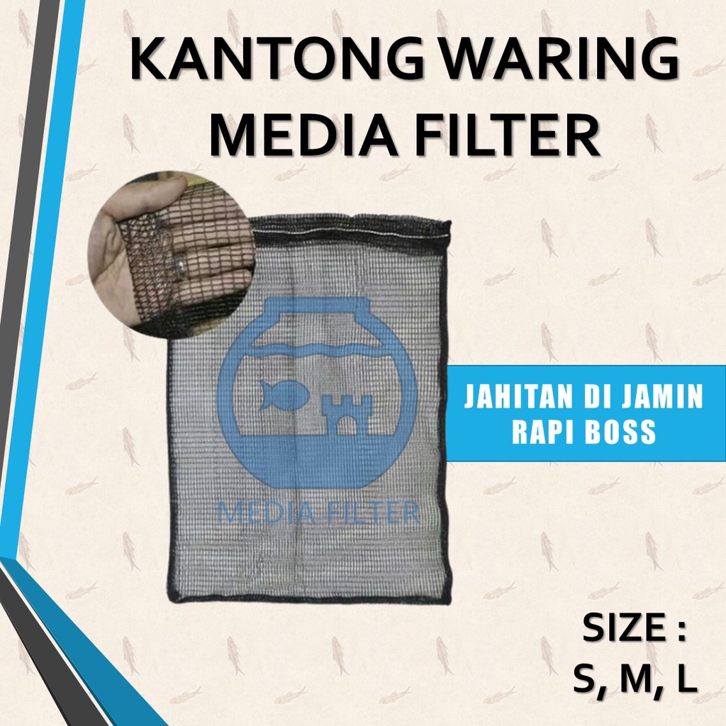 Jual Kantong waring size S,M,L untuk bungkus jaring dan bioball bioring ...