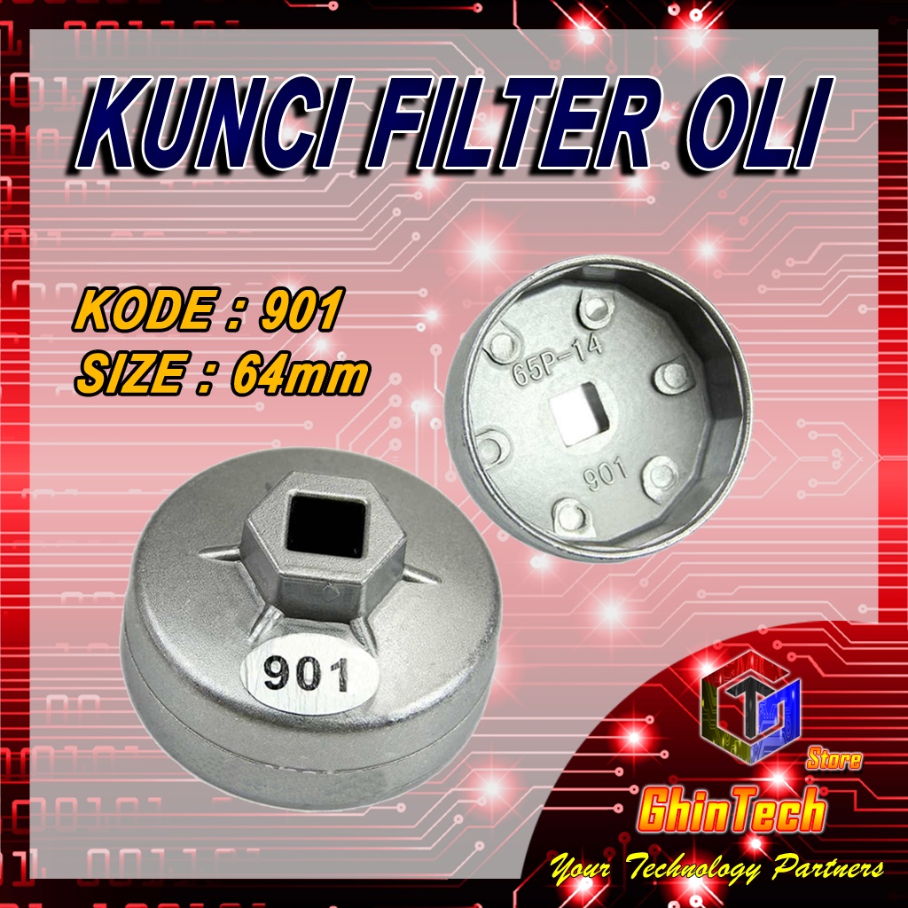 Jual kunci filter oli 901 64 mm Avanza Xenia Rush Terios Granmax Luxio ...