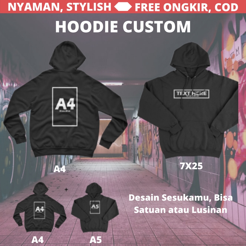 Jual HOODIE HOODI HODE HODI JAKET JACKET SWEATER SWETER SABLON CUSTOM ...