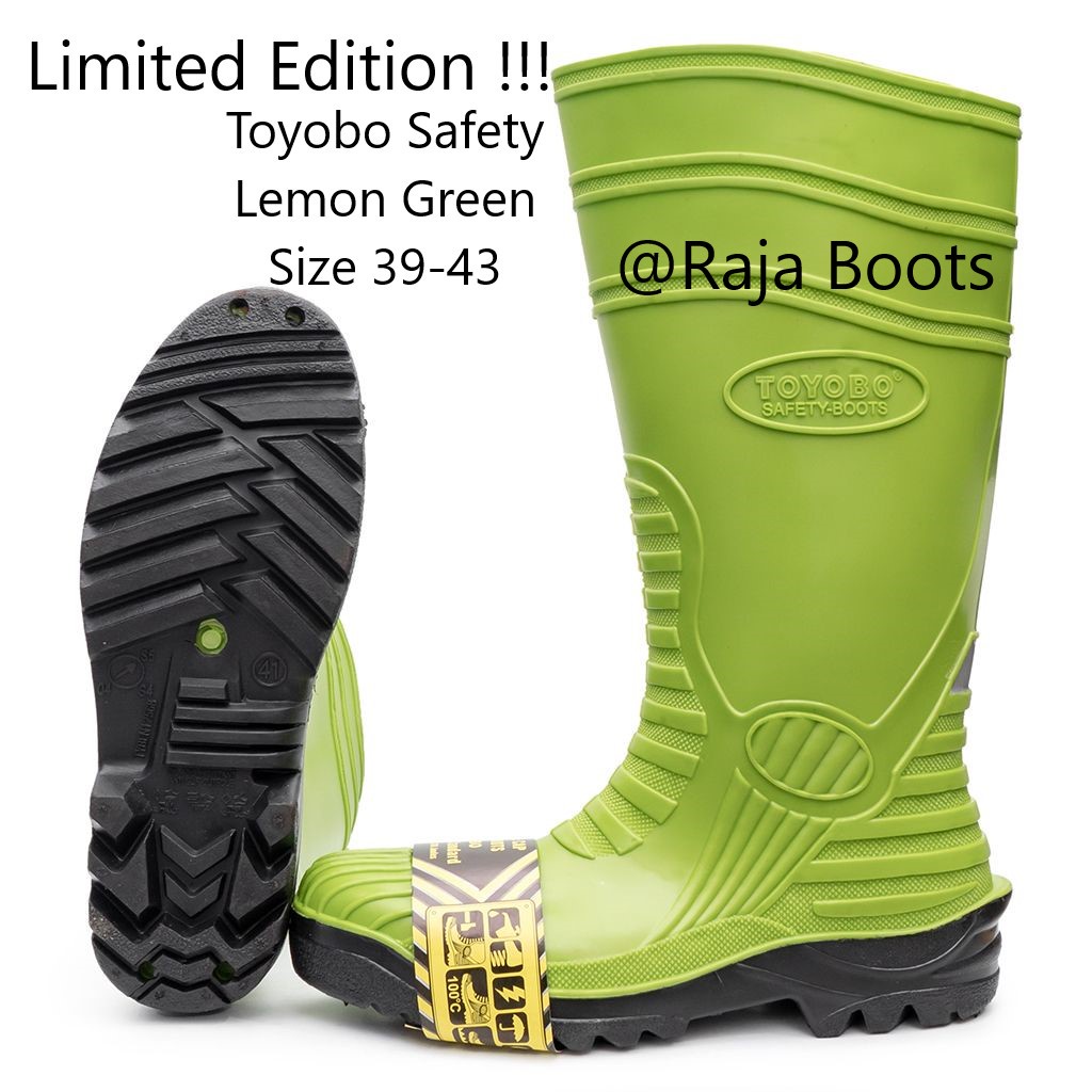Jual Sepatu Boot Safety Toyobo & MaxSafe Safety Hijau Lemon | Shopee ...