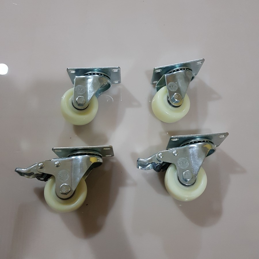 Jual Roda Nilon Taiwan 2,5 inch (2muter+rem 2muter ) | Shopee Indonesia