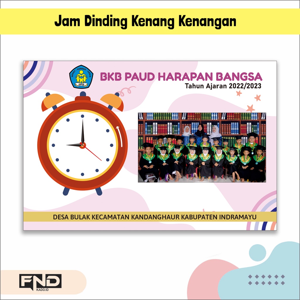 Jual Jam Dinding Kenang Kenangan PAUD TK SD MI SMP MTS MA SMK SMA ...