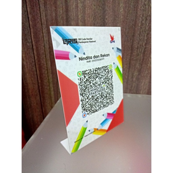 Jual QR Code Stand A5 Acrylic 21x15 cm Kode QRS Scan Payment Scan Menu ...