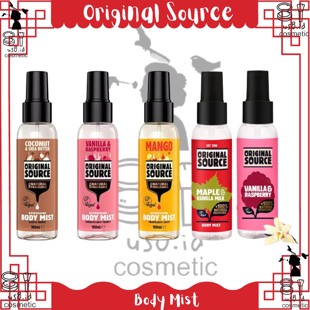 Jual Original Source Body Mist Vanilla Raspberry Cherry Almond Mapple ...