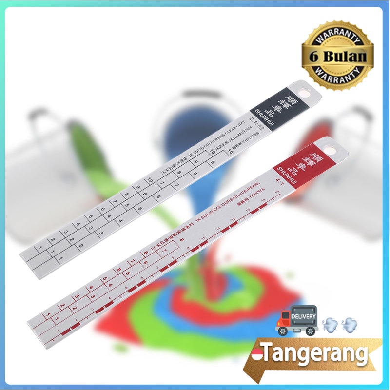 Jual Paint Mixing Ratio Stick / Stick Penggaris Cat dan Pernis / Paint ...