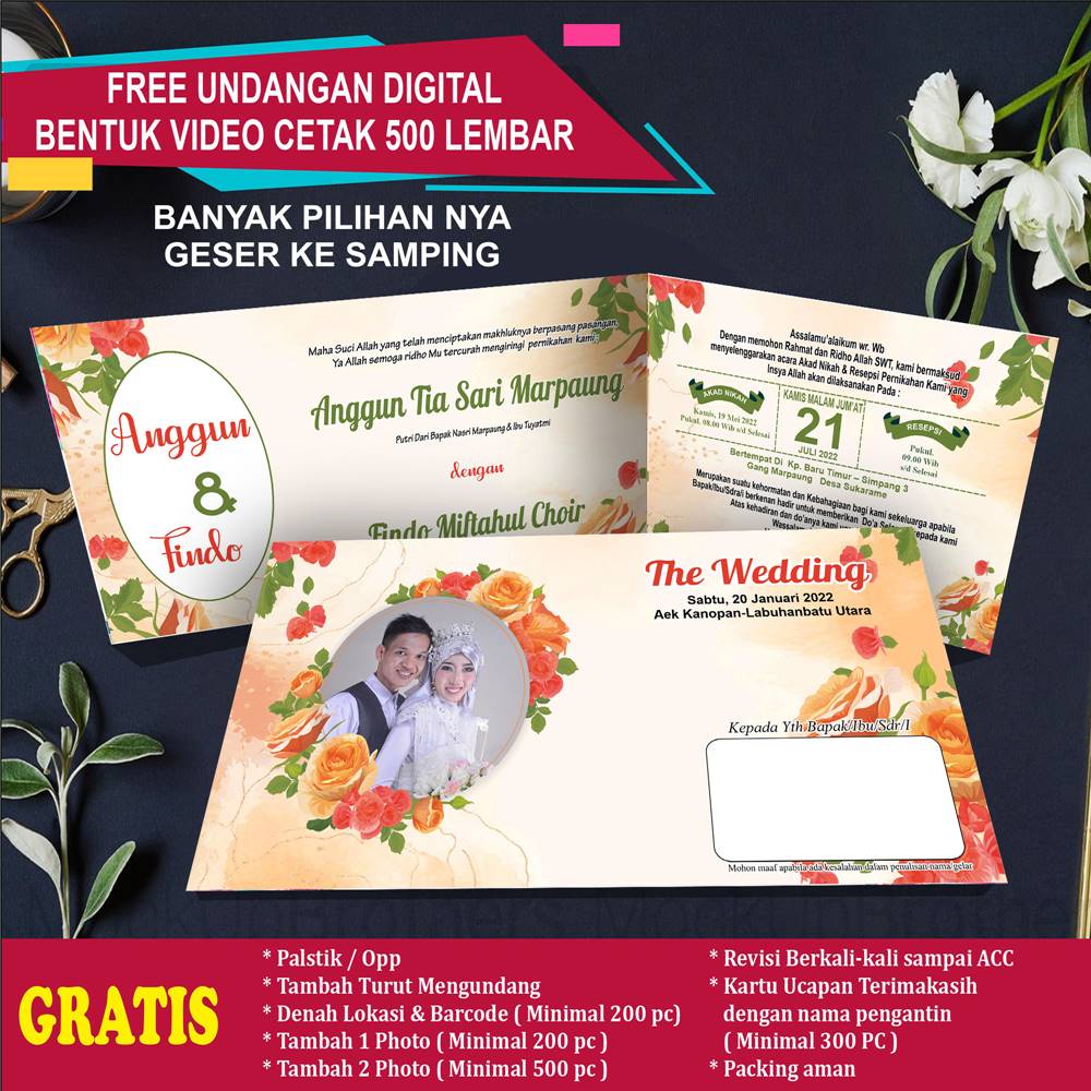 Jual Undangan Pernikahan Nikah Murah Unik Undangan Rustik | Shopee ...