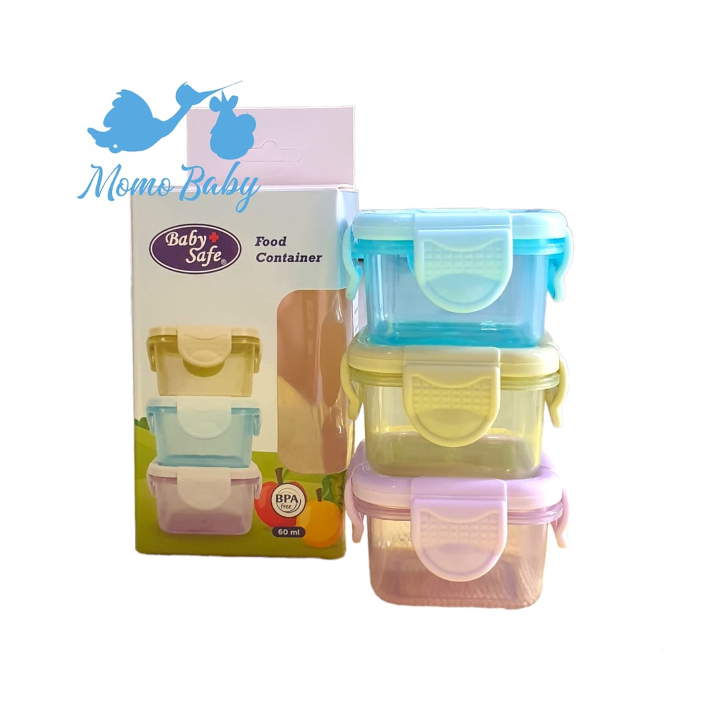 Jual FC002 Baby Safe Food Container 60ml 3 layer - Tempat Susu Bubuk 3 ...