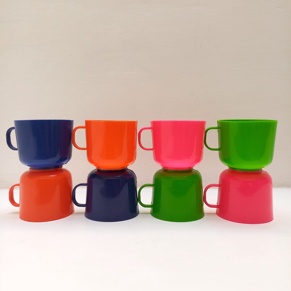 Jual (12pcs) Cangkir gelas minum mini galaxy plastik 7 cm / gelas minum ...