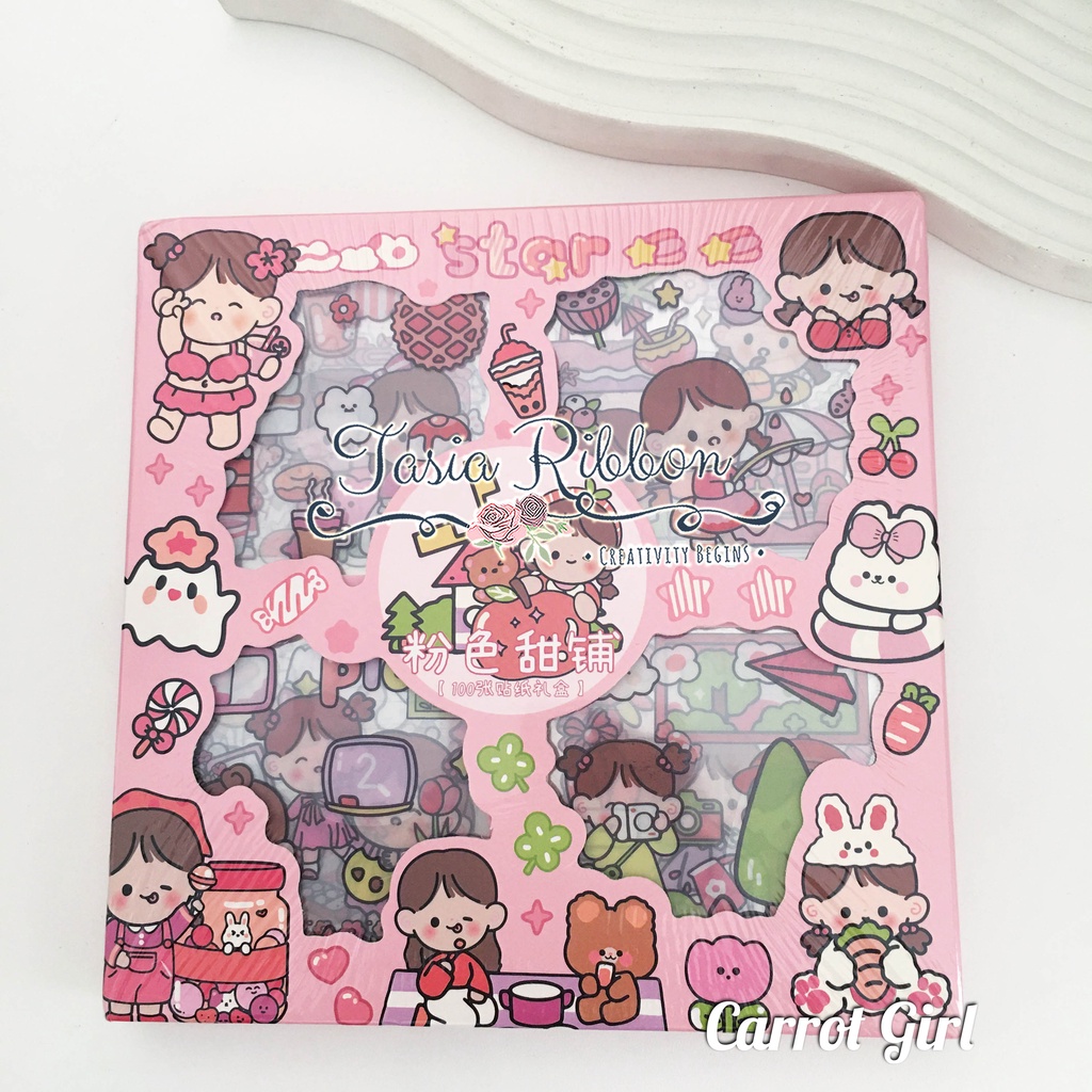 Jual Viral Sticker Big Pack Botol Korea Aesthetic Lucu [100pc]/ Stiker ...