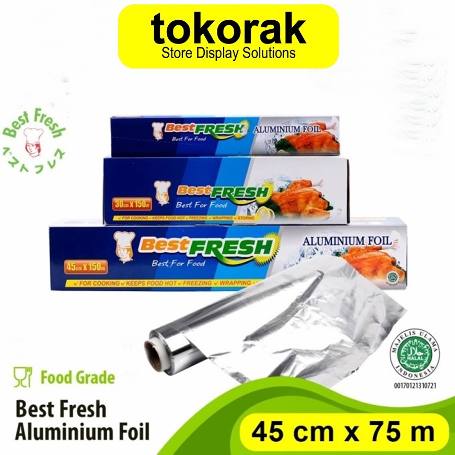 Jual BEST FRESH ALUMINIUM FOIL ROLL 45 CM x 75 M BESTFRESH WRAPP FOR ...