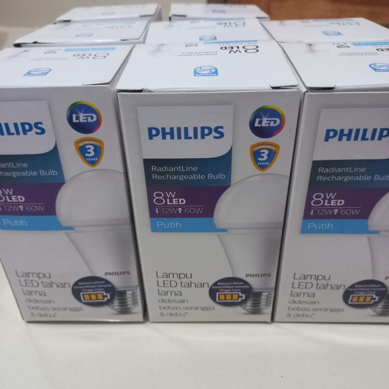 Jual Lampu Emergency Philips 8 Watt Philips Radiantline Rechargeable LED Bulb | Shopee Indonesia