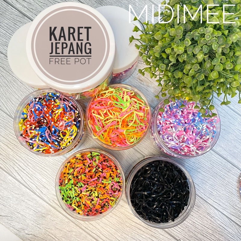 Jual Ikat Rambut Anak Warna Warni Karet Kunciran Rambut Jepang Kecil ...