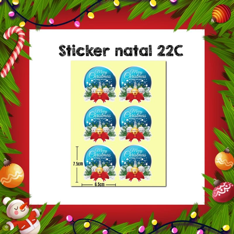 Jual STICKER NATAL DAN CHRISTMAS ISI 24 PCS - KODE 22 C | Shopee Indonesia