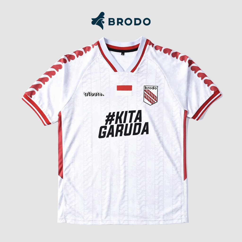 Jual BRODO - Kaos Young Blood Fashion Jersey White Red | Shopee Indonesia