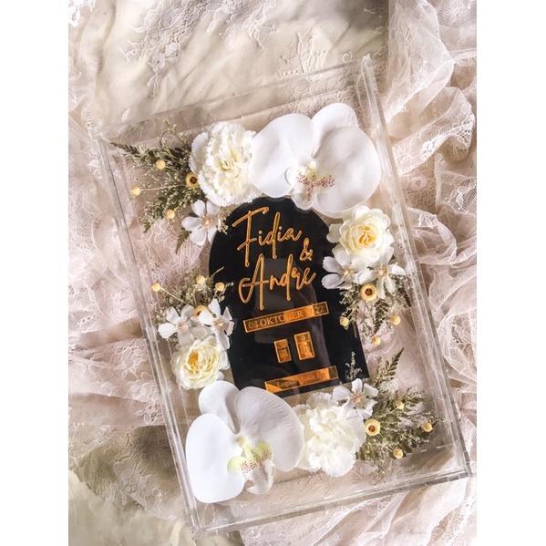 Jual Mahar akrilik / bingkai mahar / mahar nikah / mahar rustic / mahar ...