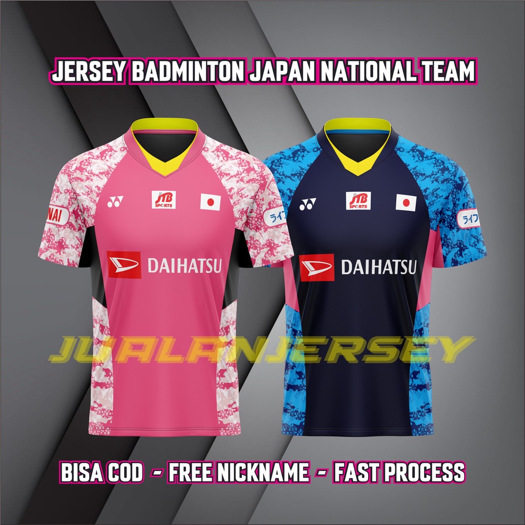 Jual JERSEY KAOS BADMINTON JAPAN NATIONAL TEAM FREE REQUEST NICKNAME ...