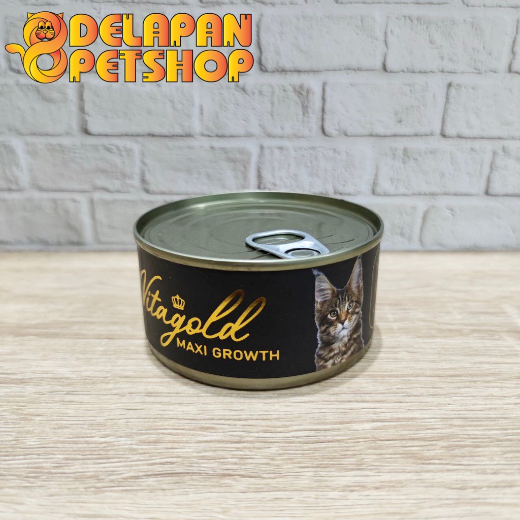 Jual Vitagold Maxi Growth Cat Kaleng 185 Gram / Super Premium Wet Food ...