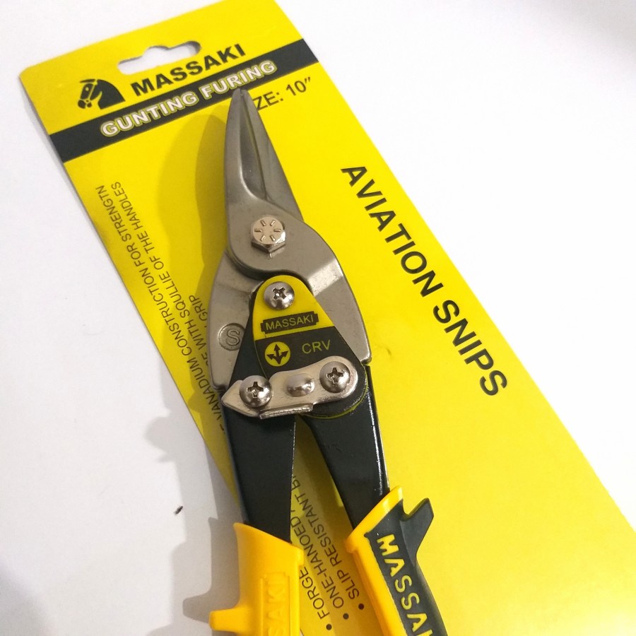 Jual MASSAKI Gunting Aviation Snip/Gunting Baja Ringan Holo Seng 10 ...