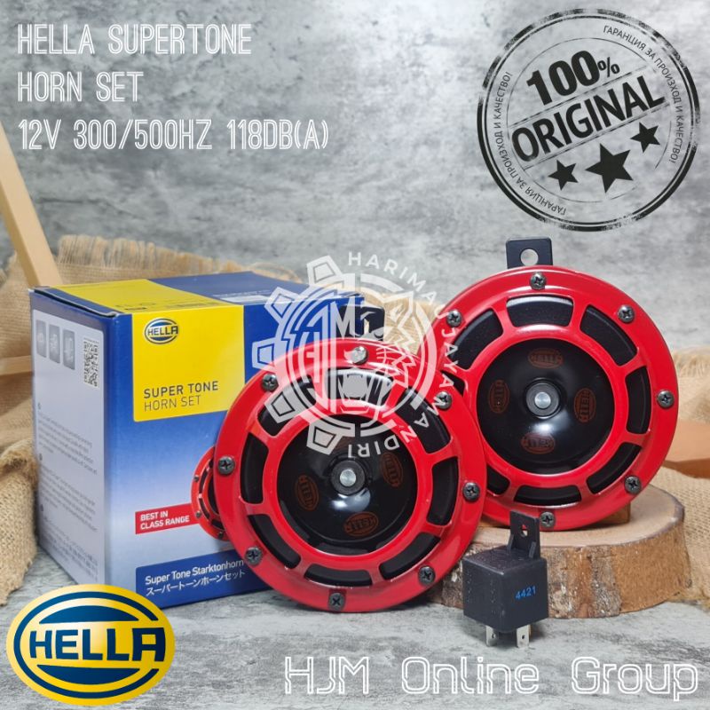 Jual KLAKSON HELLA SUPERTONE - HORN SET SUPER TONE HELLA 12V RED ...