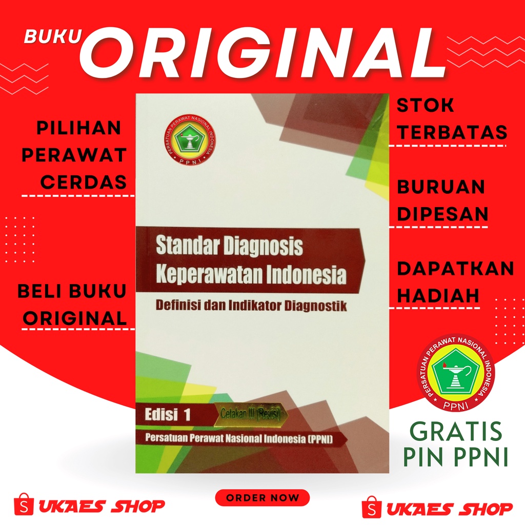 Jual ORIGINAL Buku SDKI PPNI Edisi 1 Cetakan 3 (revisi) 2017 Terupdate ...