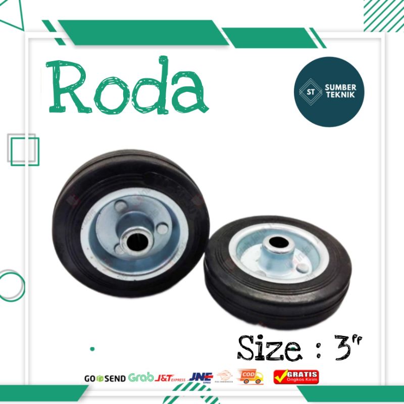 Jual Roda Karet / Roda Trolley / Roda Etalase / Roda Lori Wheel Only 3 Inch | Shopee Indonesia