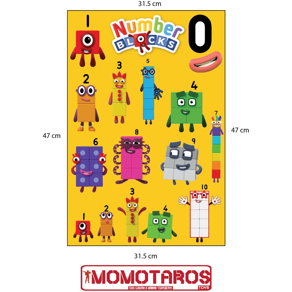 Jual Stiker Jumbo murah anti air Number Blocks 1 pc | Shopee Indonesia