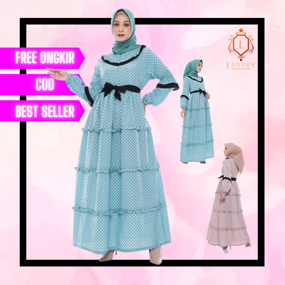 Jual Abaya Viral Jumbo Gamis Dewasa Model Syari Turki Pesta Lengan ...