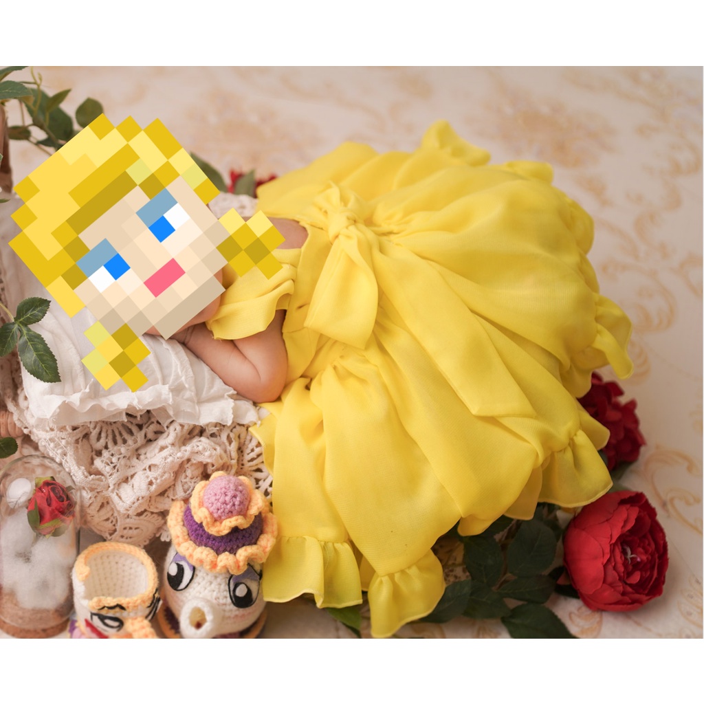 Jual kostum dress princess belle disney - Props Photo / Props Foto Bayi ...