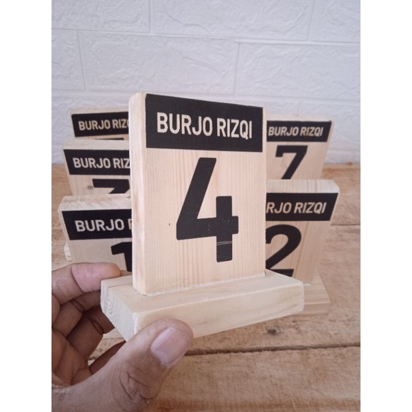 Jual Nomor Meja Kayu, Nomor cafe, Nomor restoran, papan tanda nomor ...