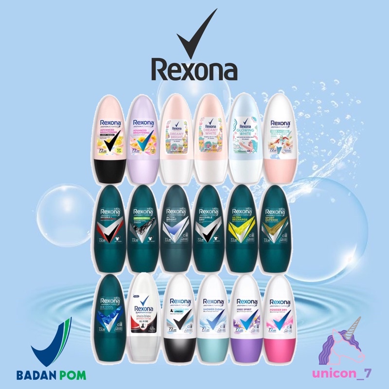 Jual ️ UNICON ️ Rexona Roll-On Roll On Deodorant Men And Women 45 ml | Shopee Indonesia