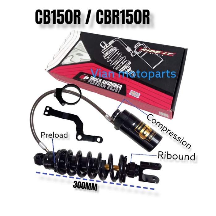 Jual Shok ride it gp tabung pisah CB150R CBR150 New monoshok ride it belakang tabung pisah cb150 ...